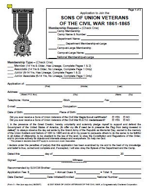 How to Join – Col George L Willard Camp 154 NY SUVCW